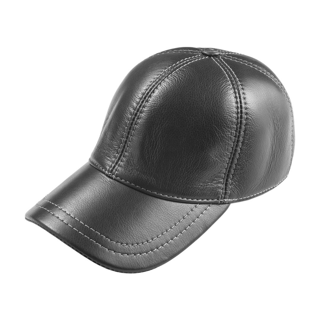 Leather Cap: Handmade Black Baseball-style Hat in Premium Italian ...