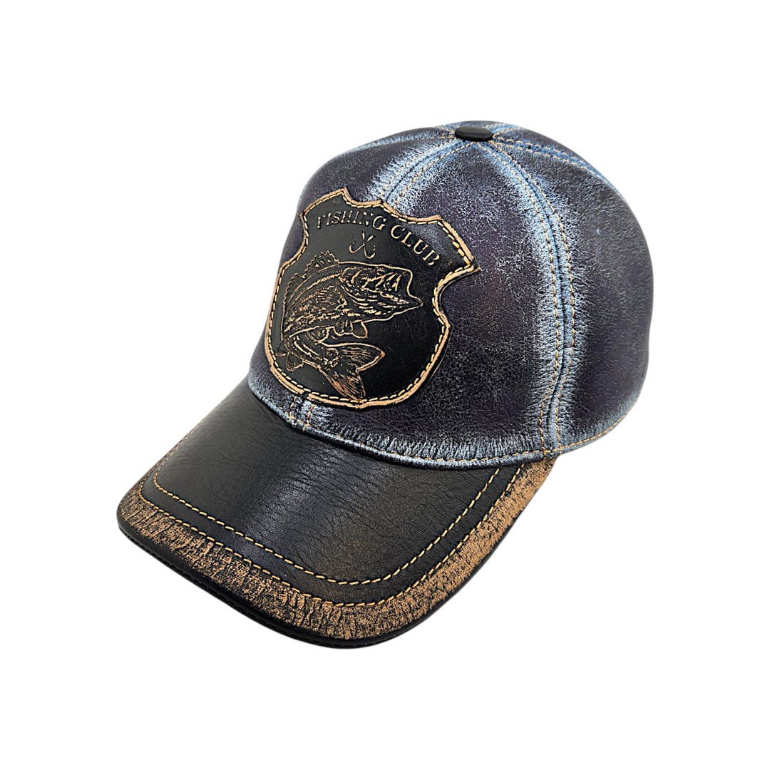 Vintage Bass Fishing Cap – Distressed Leather Fisherman Hat - Etsy
