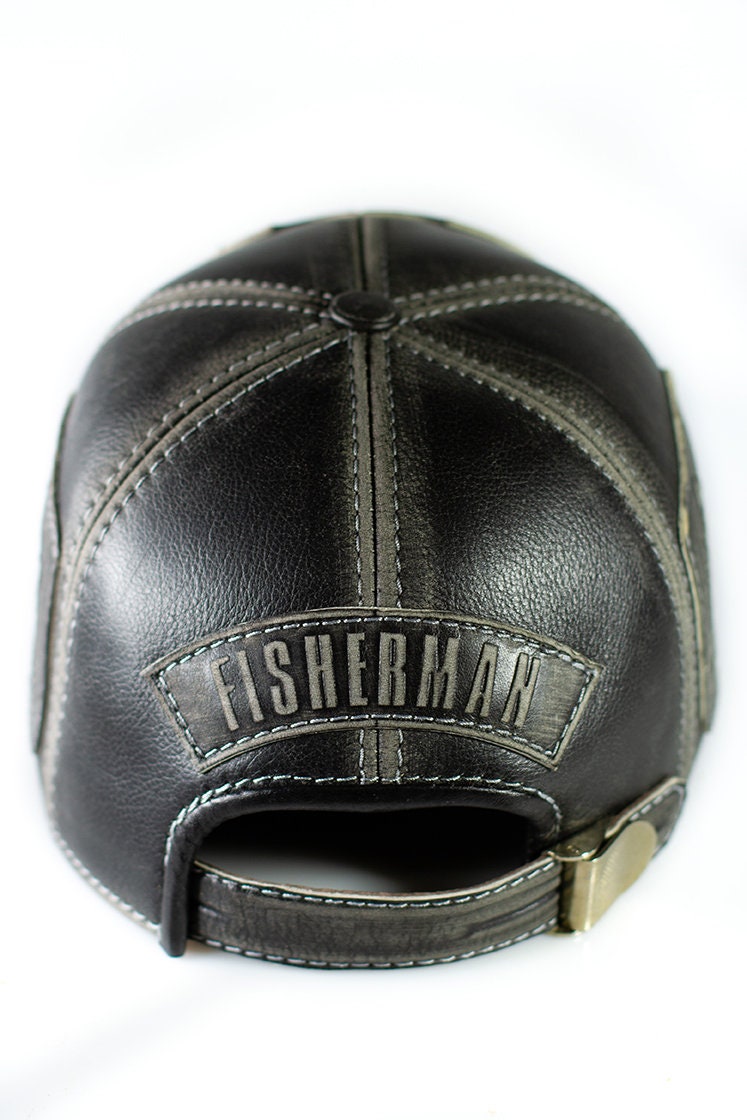 Trophy Pike Fishing Club Black Leather Baseball Cap - Fisherman Gift - Etsy