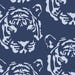 Blue Tiger Pattern - Etsy