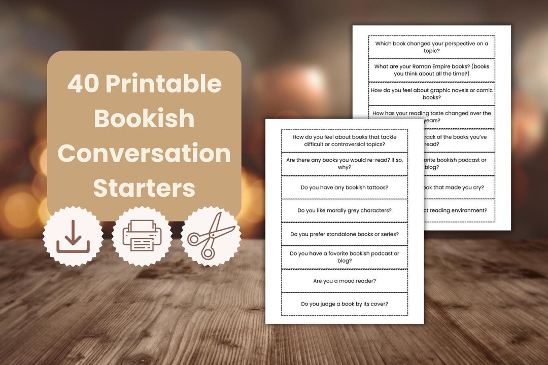Printable Bookish Discussion Questions for Book Clubs | 40 Conversation ...