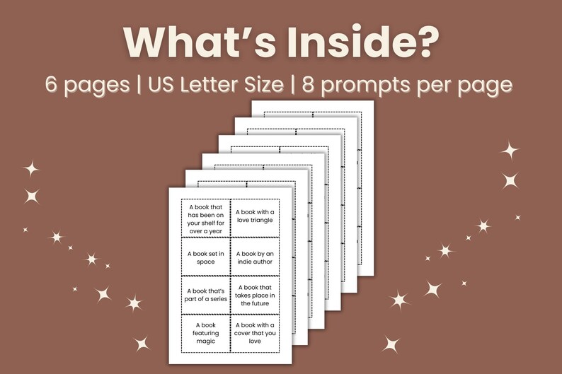 48 Printable TBR Prompts | Fun Reading Challenge Cards for Book Lovers ...