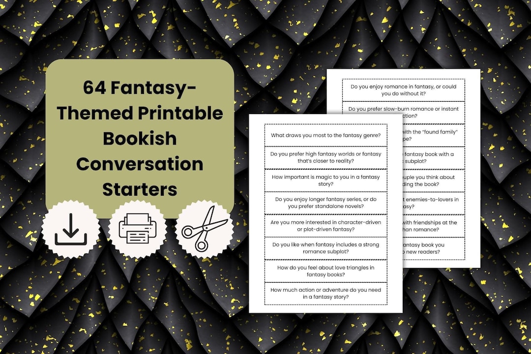 Printable Fantasy-themed Bookish Discussion Questions for Book Clubs ...
