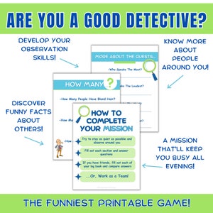 I Spy Kid's Party Game, Are You a Good Detective Let's Find Out - Etsy
