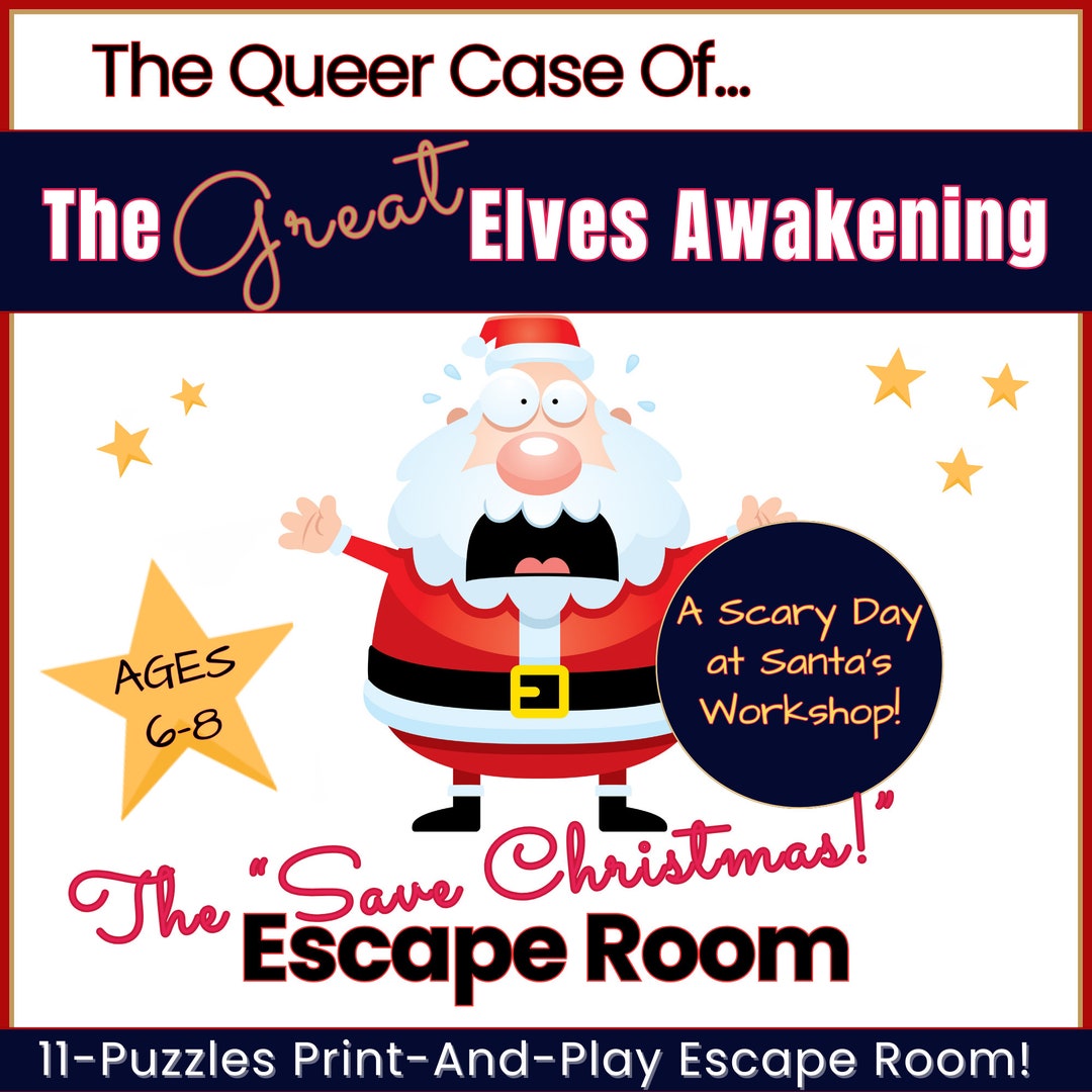 Christmas Printable Escape Room for Kids Christmas Party Games for Kids ...
