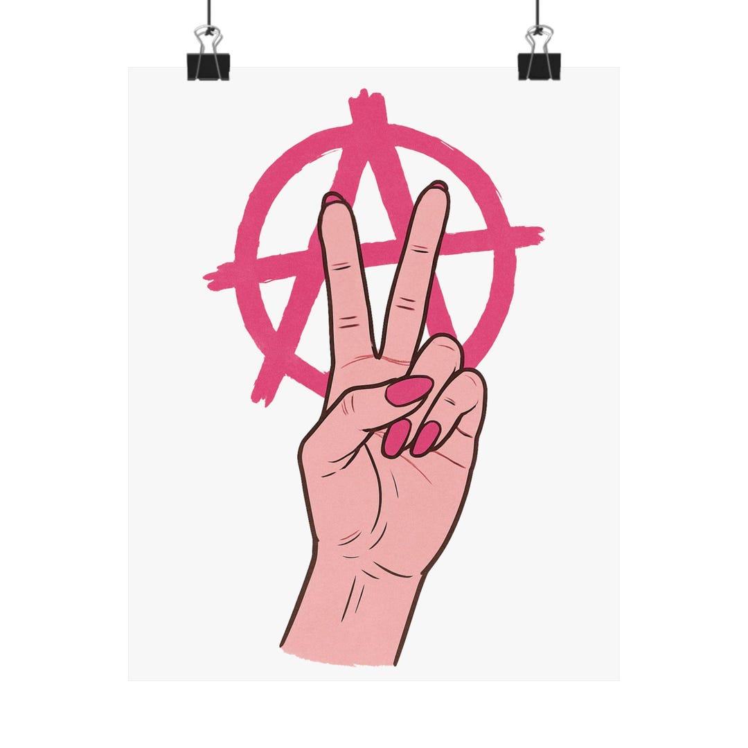 Anarchist Peace Sign Poster, Urban Decor, Alternative Wall Art, Protest ...