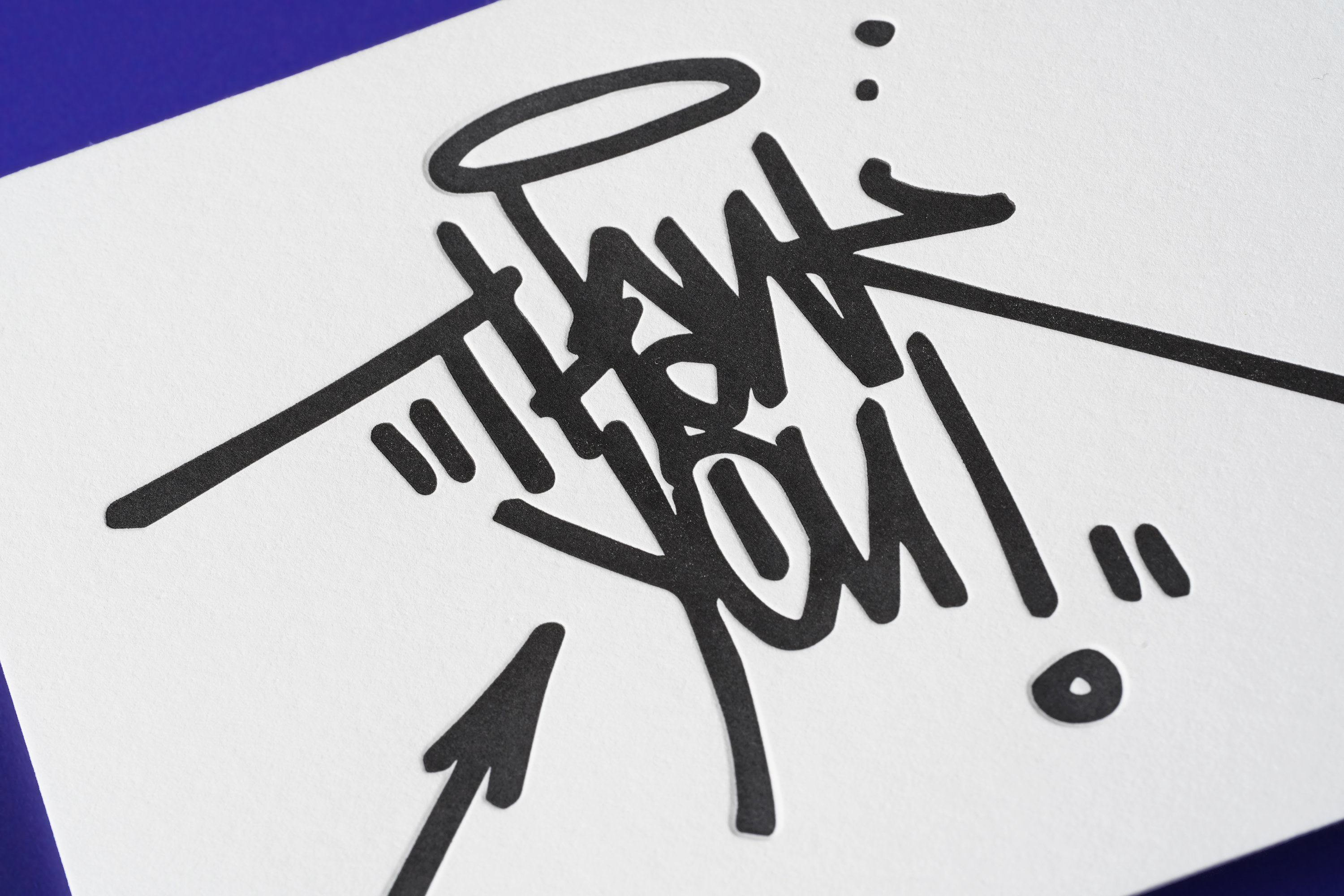 Thank You Note Card Set | Neo Letterpress Graffiti - Etsy