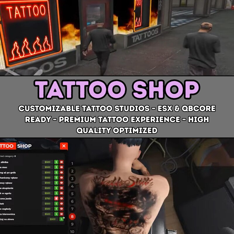 Fivem Tattoos Packs - Etsy