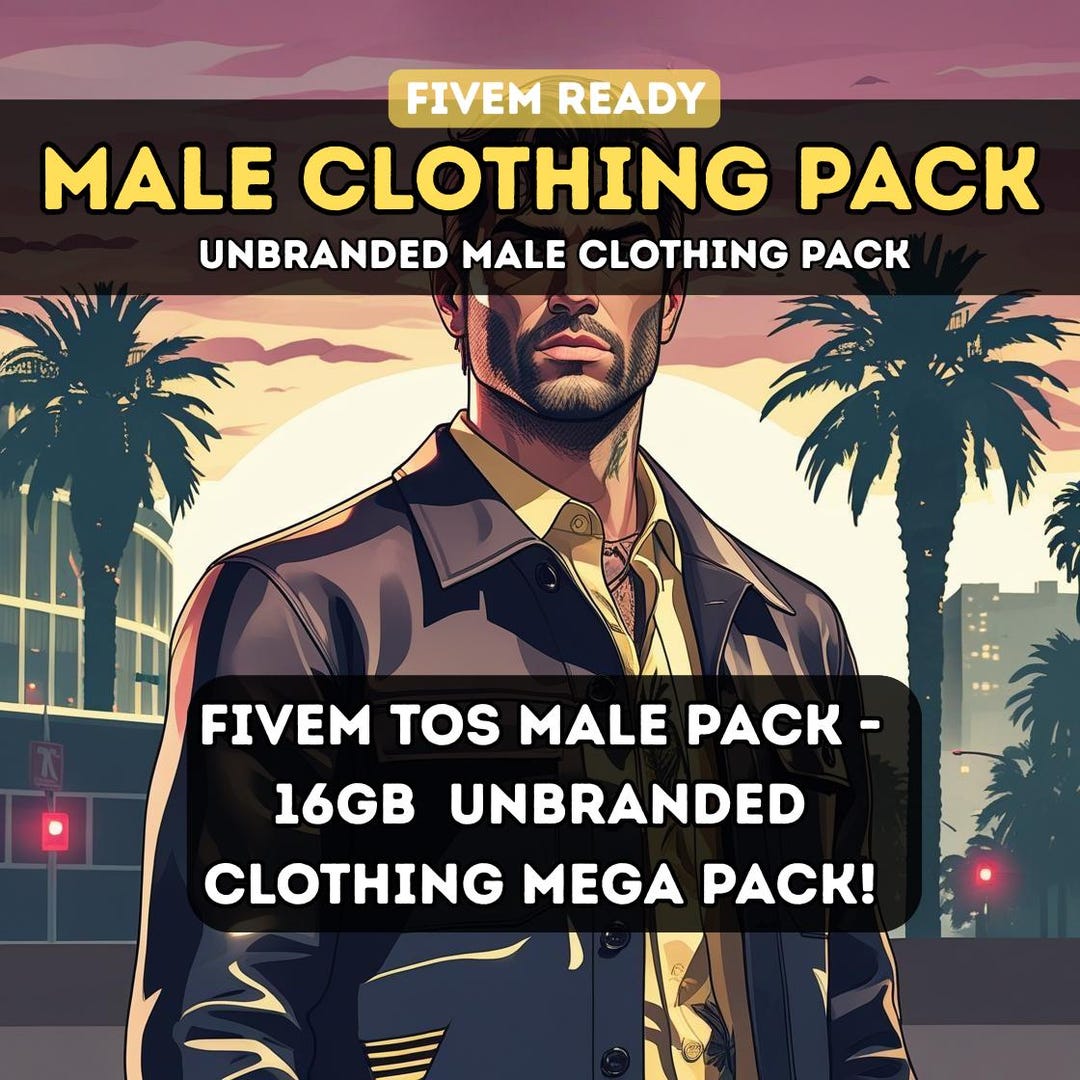 Fivem Tos Clothing Male Packunbranded, Lore-friendly, Fully Customizable - Fivem Ready ...