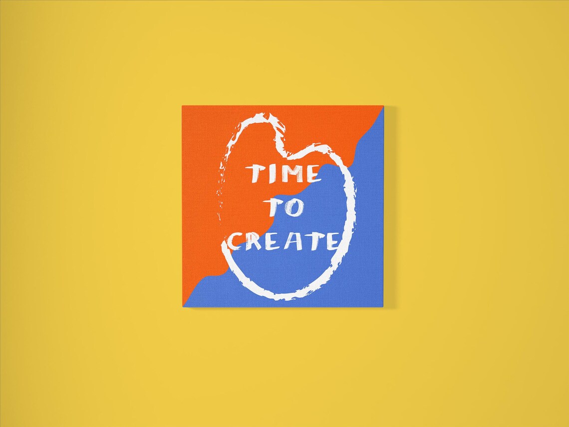 Time to Create Poster Series, Palette Clock Art Prints, Day & Night ...