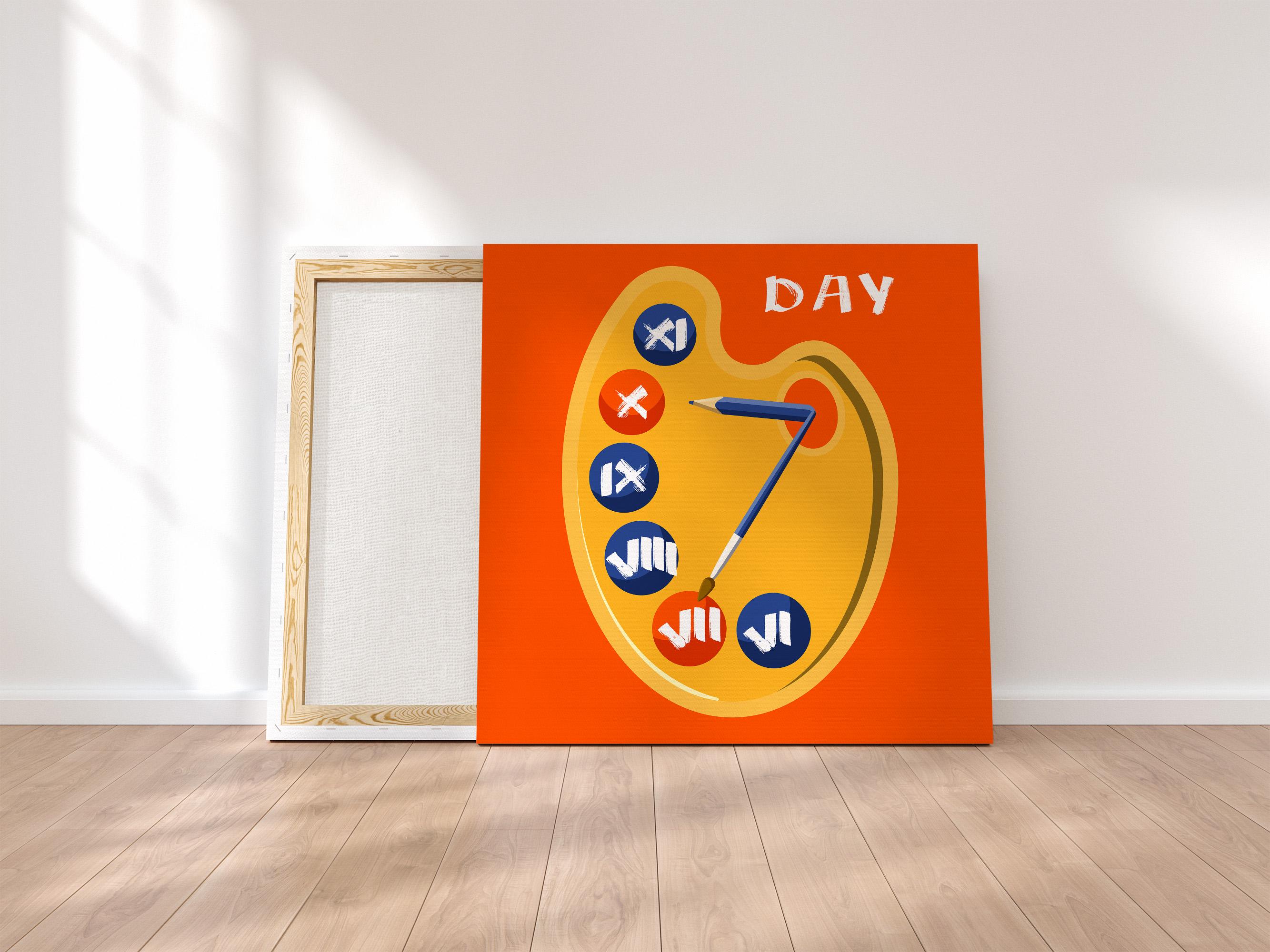 Time to Create Poster Series, Palette Clock Art Prints, Day & Night ...