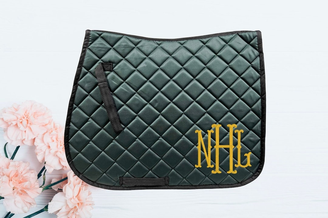 Embroidered Fishtail Monogram Saddle Pad - Custom Equestrian Gift - Etsy