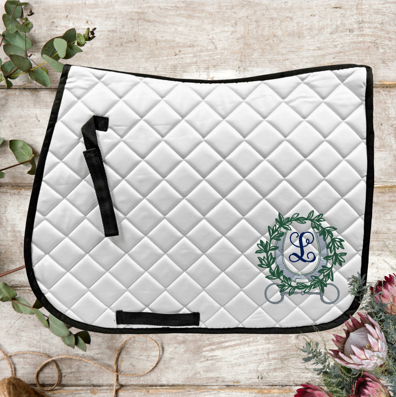 Custom Embroidered Horse Saddle Pad: Monogram Equestrian Gift - Etsy