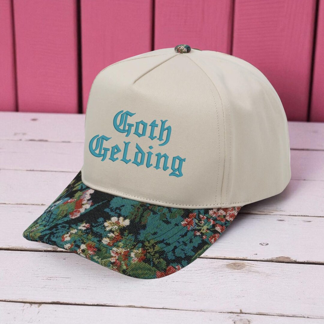 Goth Gelding Embroidered Hat: Emo Horse Girl, Alt Western Style - Etsy