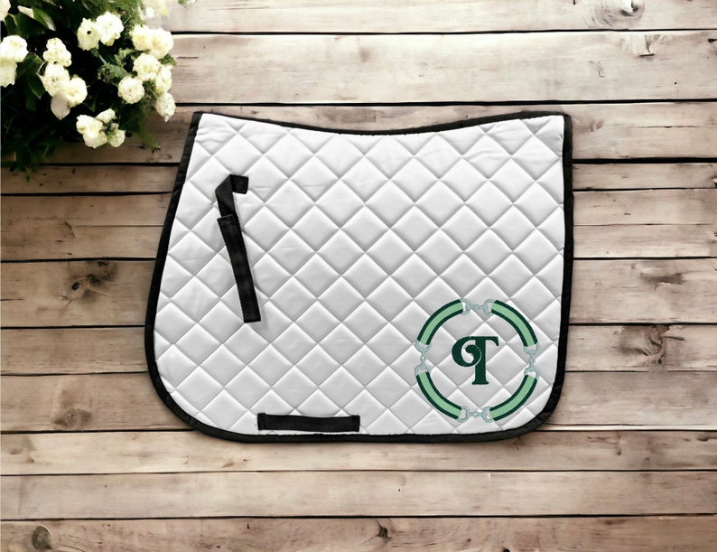 Embroidered Horse Bit Monogram Horse Saddle Pad English Saddle Pad ...