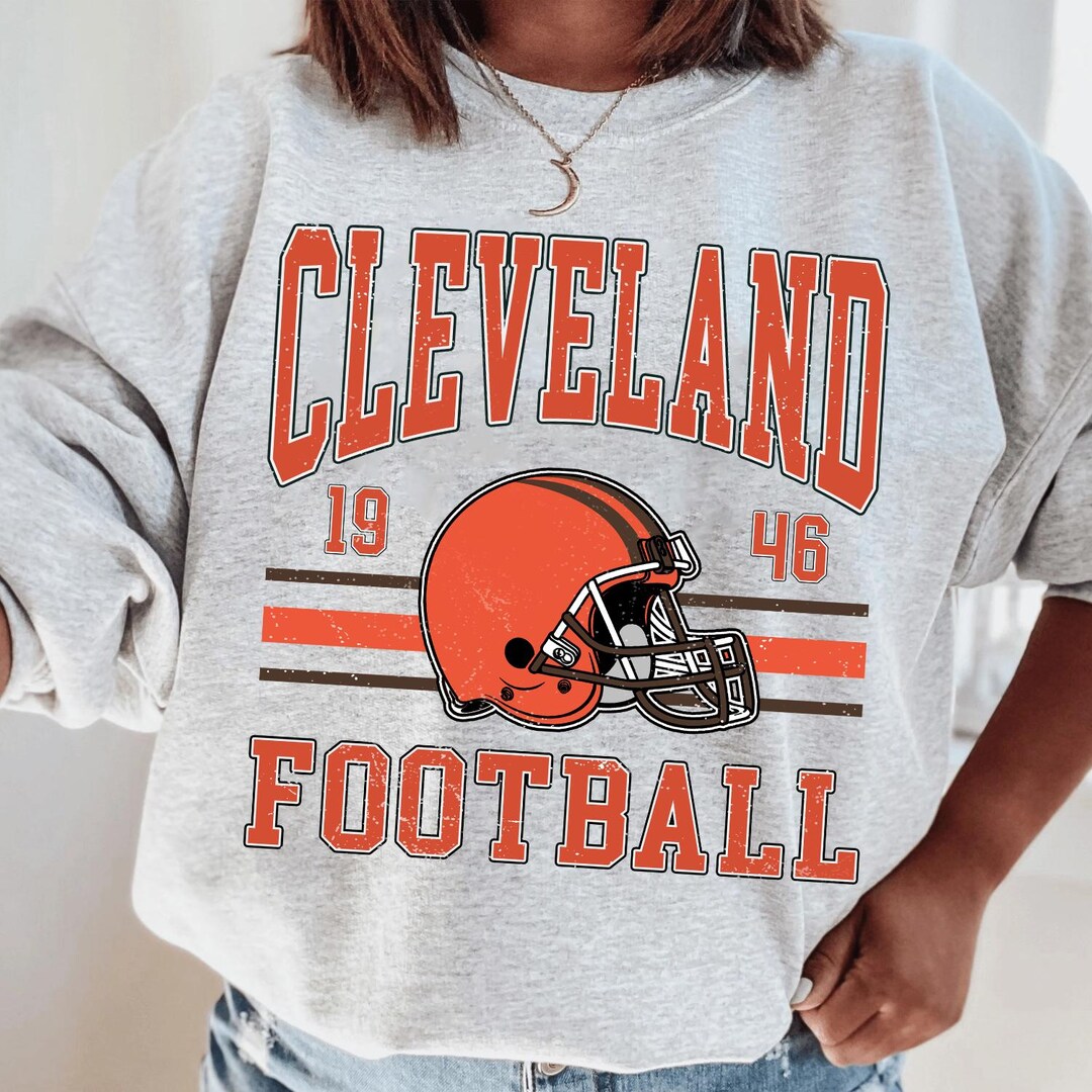 Trendy Oversize Cleveland Football Png, Retro Game Day Png, Vintage 80s ...