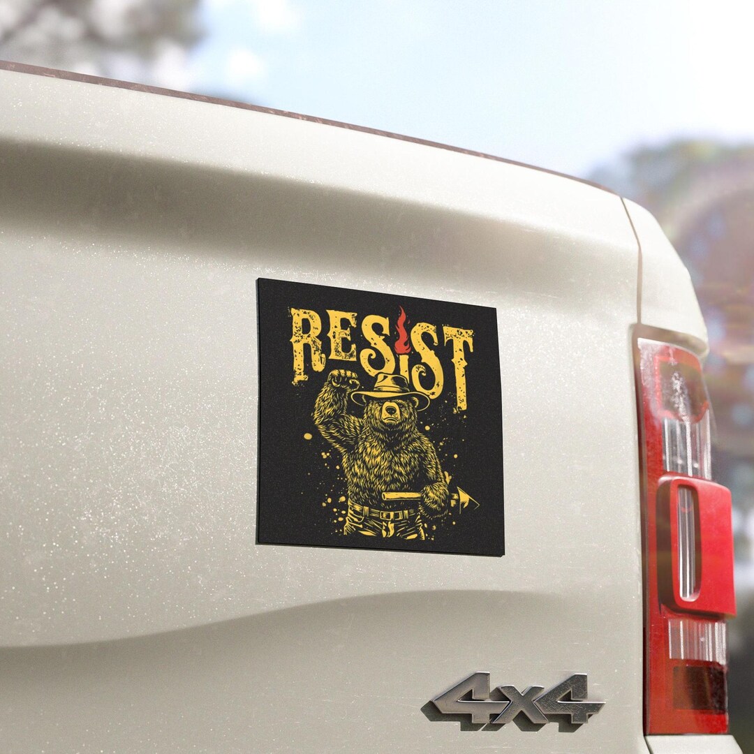 Resist Bear Anti Trump Magnet/stiker, Foxtrot Delta Tango Anti Trump ...