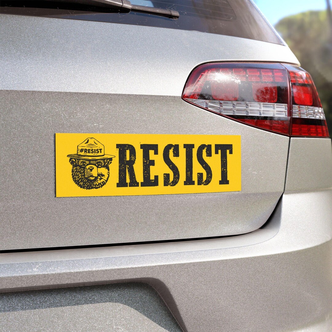 Resist Car Magnet/bumper Sticker, Nation Parks Protection, Smokey the ...