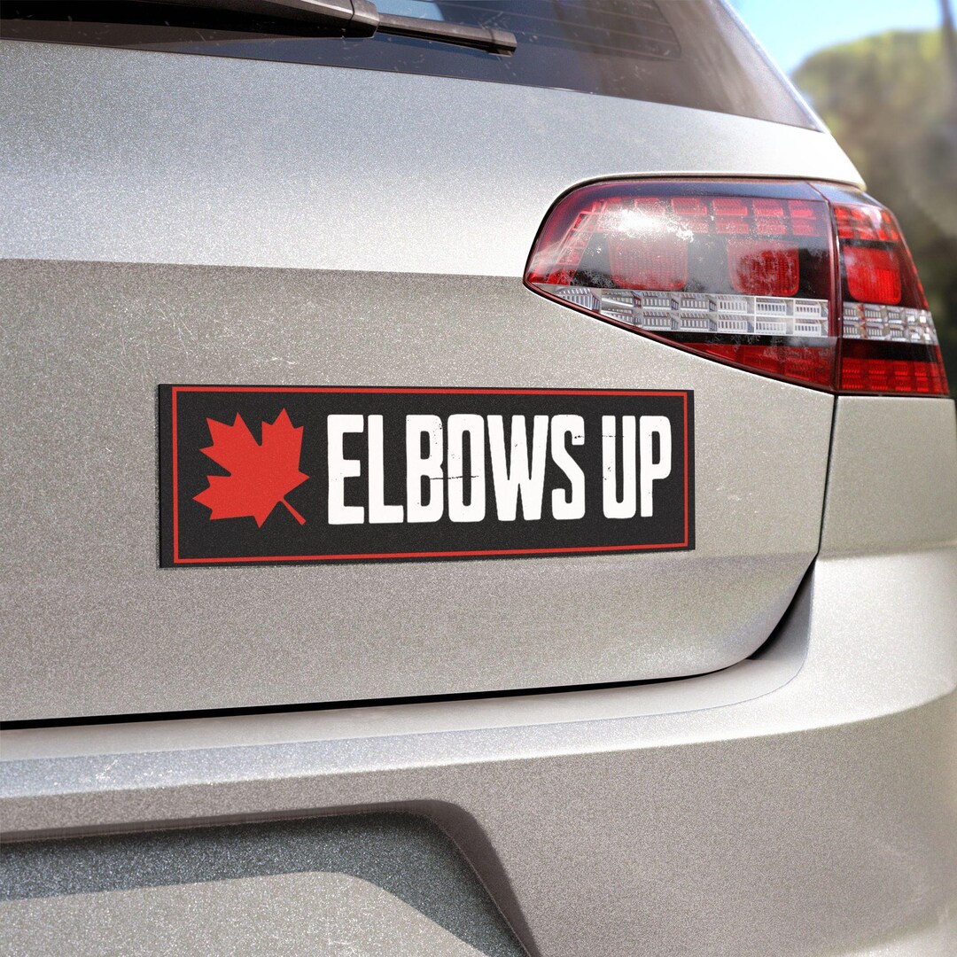 Elbows up Car Magnet - Canadian Flag Protest Magnet - Anti-trump, Anti ...
