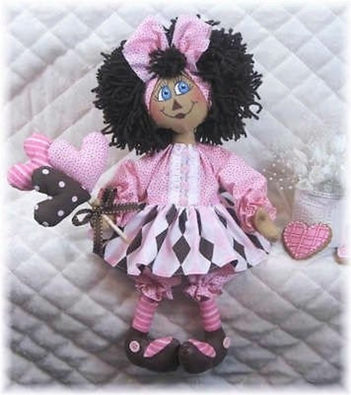 Primitive E-pattern "annie Claire"~ 14" Doll Raggedy Annie Digital ...