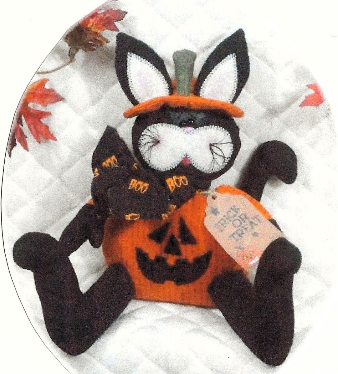 Primitive MAILED Sewing Pattern #129 ~"jinx the Cat"~ Sitting Halloween ...