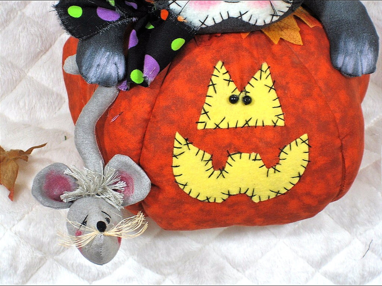 Primitive Mailed Sewing Pattern #473~"purrty Pumpkin Plopper"~ Sitting ...