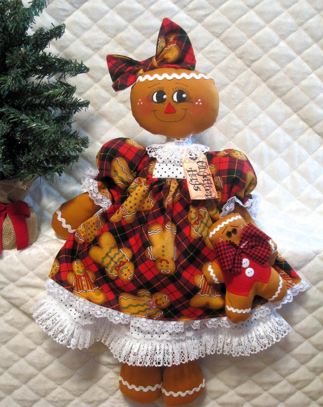 Large BEAUTIFUL Gingerbread Doll for Christmas! ~ 22" Long Primitive ...