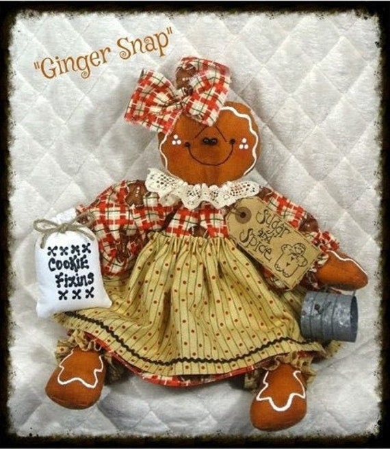 Primitive E-pattern ginger Snap Gingerbread Shelf - Etsy