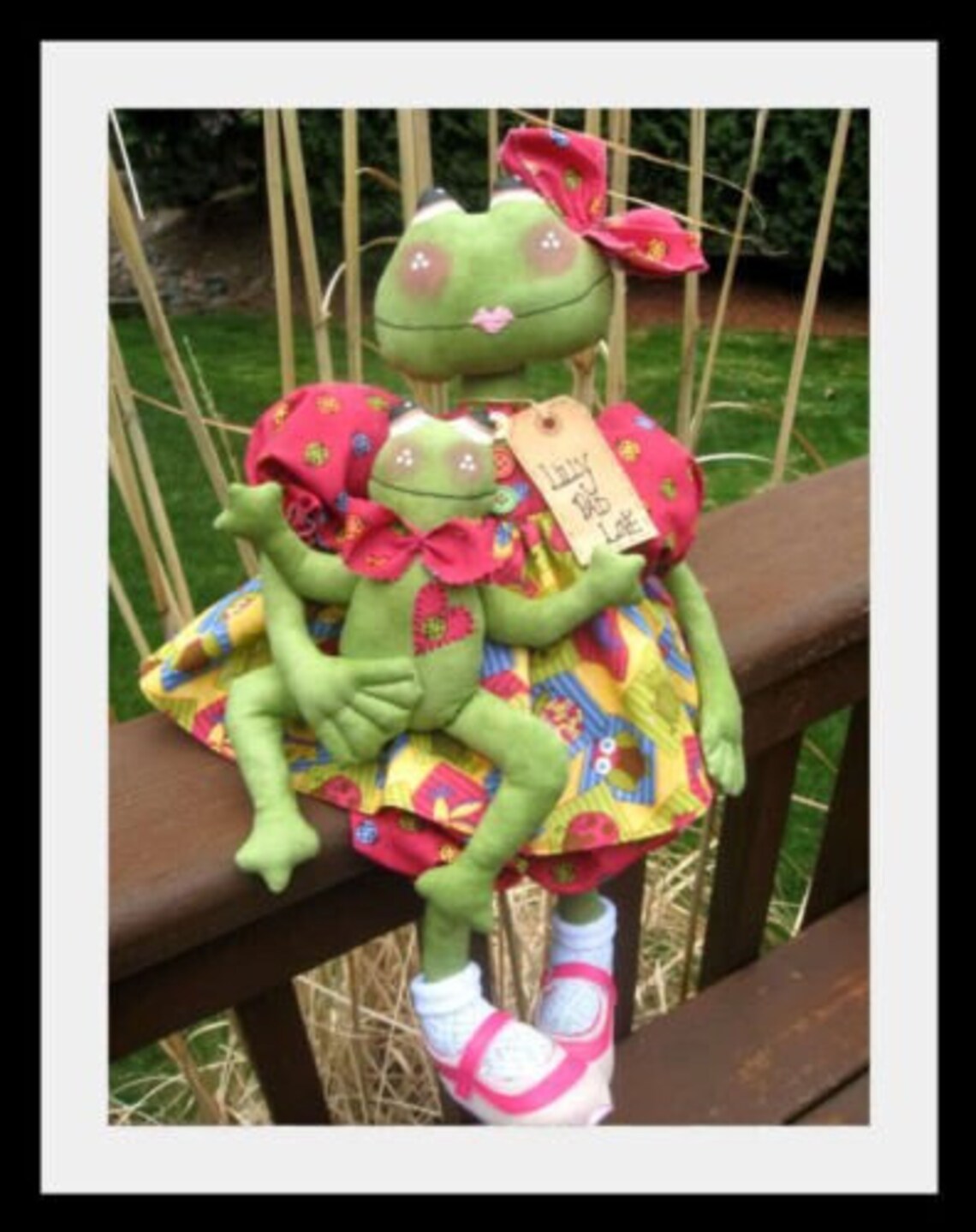 Primitive Digital E-pattern "frieda and Baby Freddy Frogs"~ Printable ...