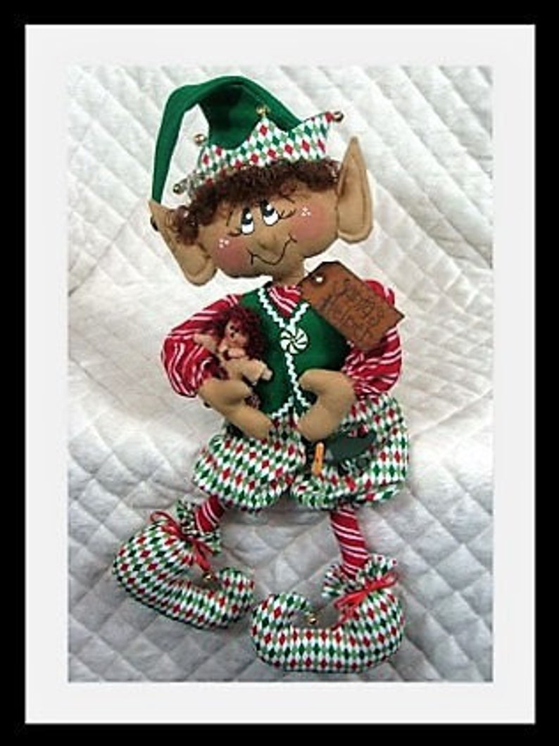 Primitive MAILED Pattern "elf Kristoff"~ 20" Christmas Elf Doll ...