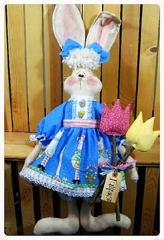 Primitive MAILED Pattern beatrice Bunny30 | Etsy