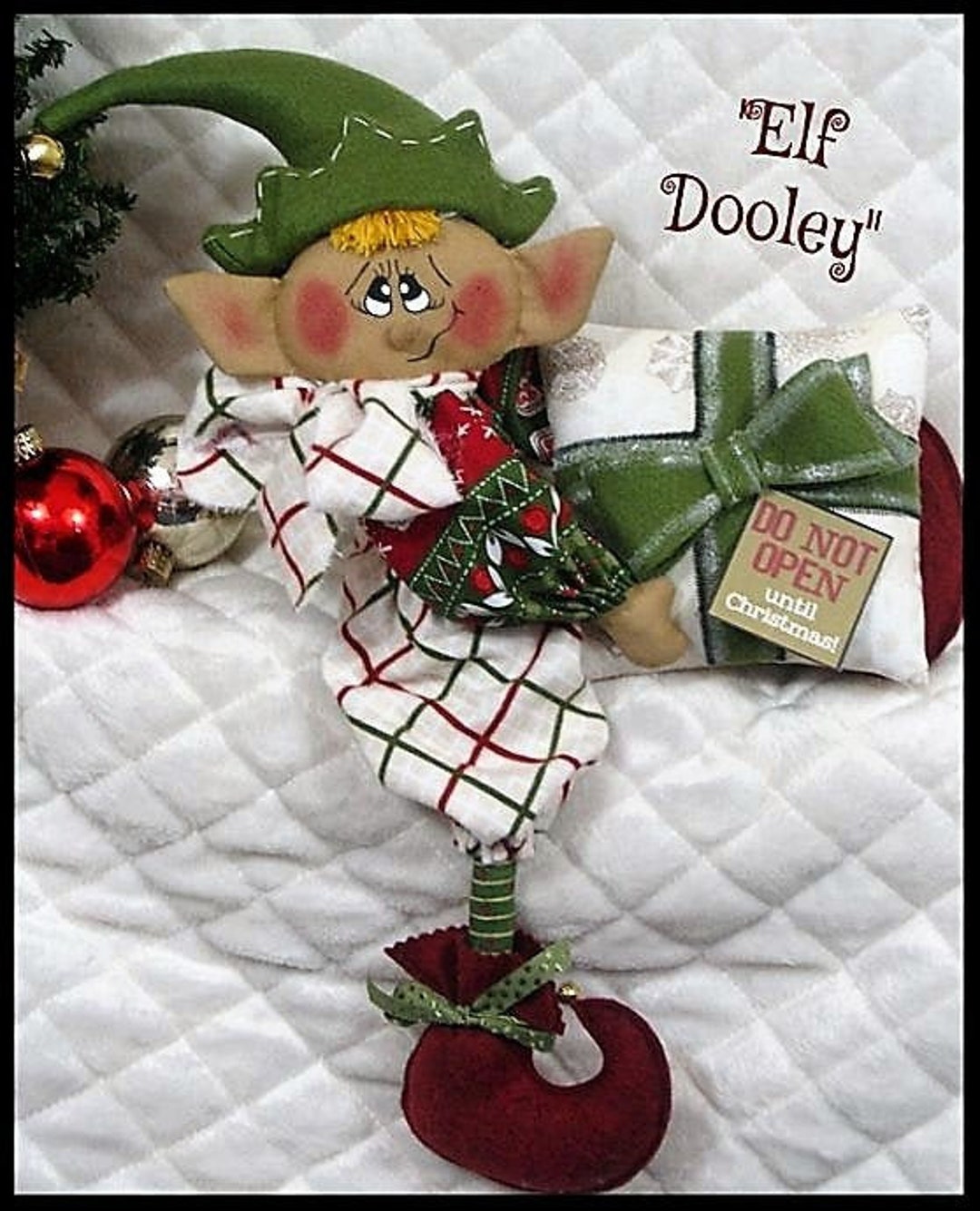 Primitive MAILED Sitting "elf Dooley"~sitting Christmas Elf Doll W ...