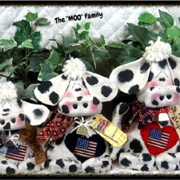 Primitive Cow Pattern - Etsy