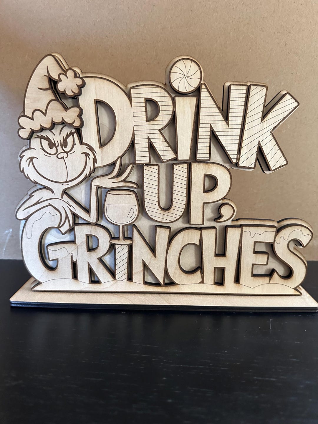 Drink up Grinches Shelf Sitter Sign DIY Kit Wood Blank - Etsy