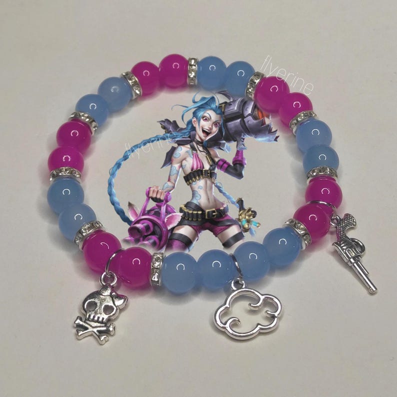 Arcane Bracelets Jinx Caitliyn League of Legends - Etsy