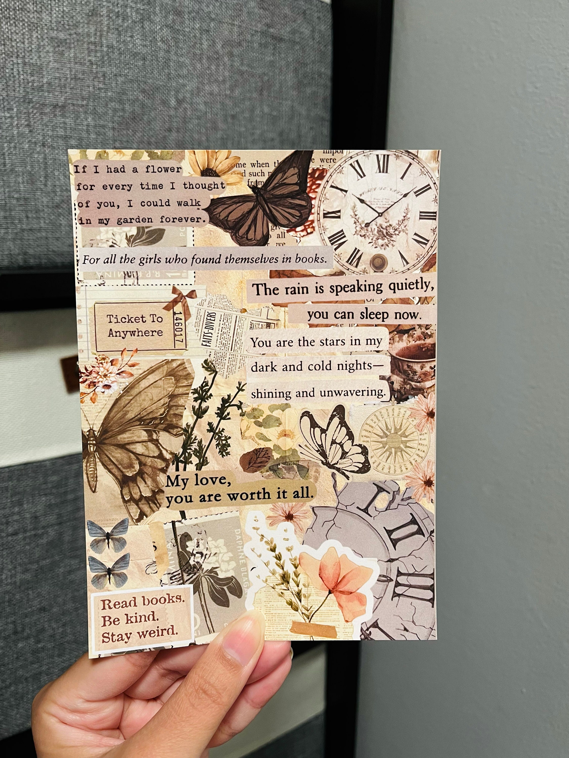 Kindle Insert for Clear Case, Vintage Book Theme, Kindle Skin, Bookish ...