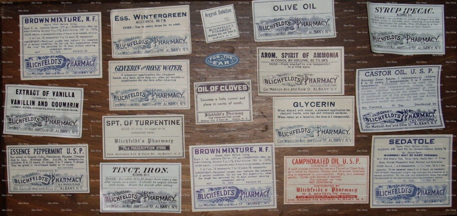 REAL Vintage Bottle Labels for Scrapbooking and Designs - Etsy