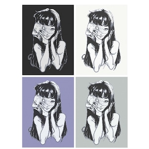 Anime/manga Cross Stitch Pattern, Tomie Junji Ito, Digital Download ...