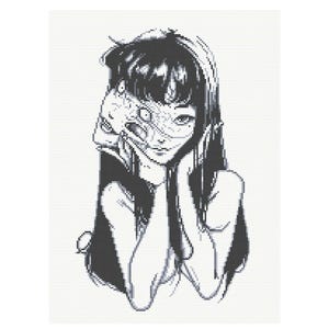 Anime/manga Cross Stitch Pattern, Tomie Junji Ito, Digital Download ...