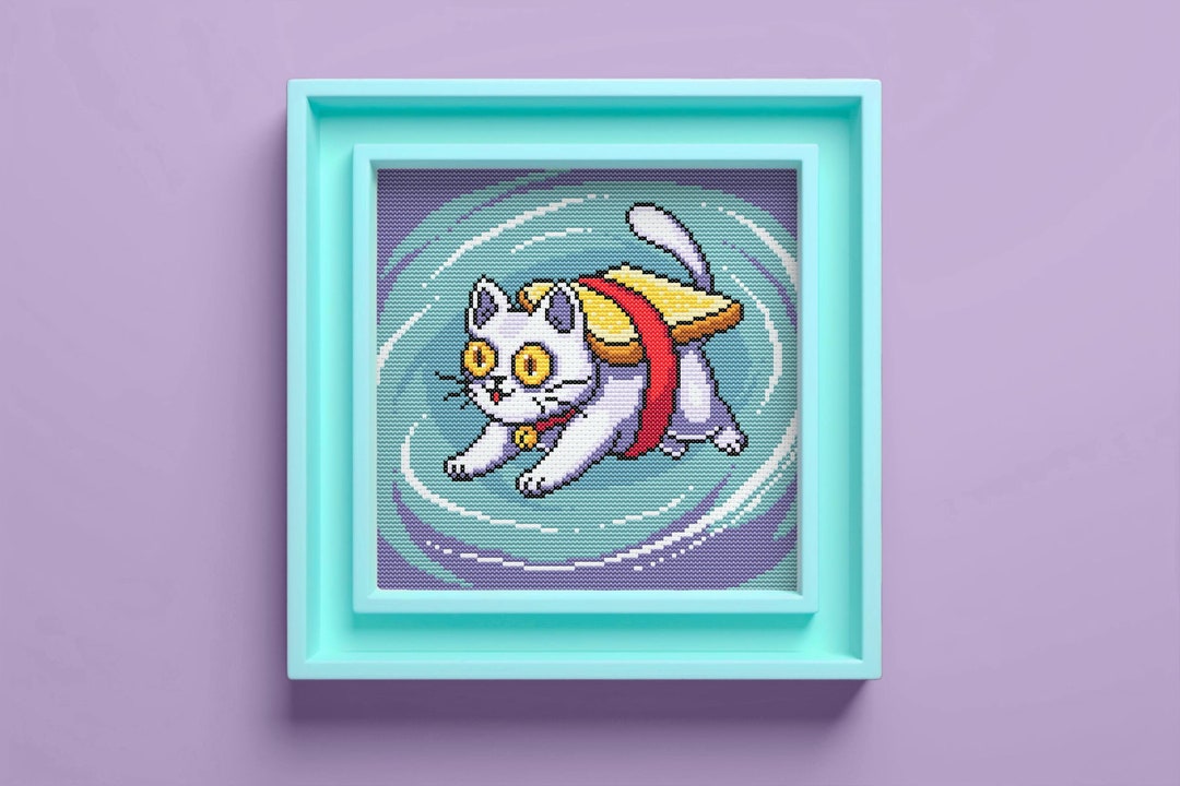 The Cat and Butter Paradox, Cross Stitch Pattern, Digital Download, Pdf ...