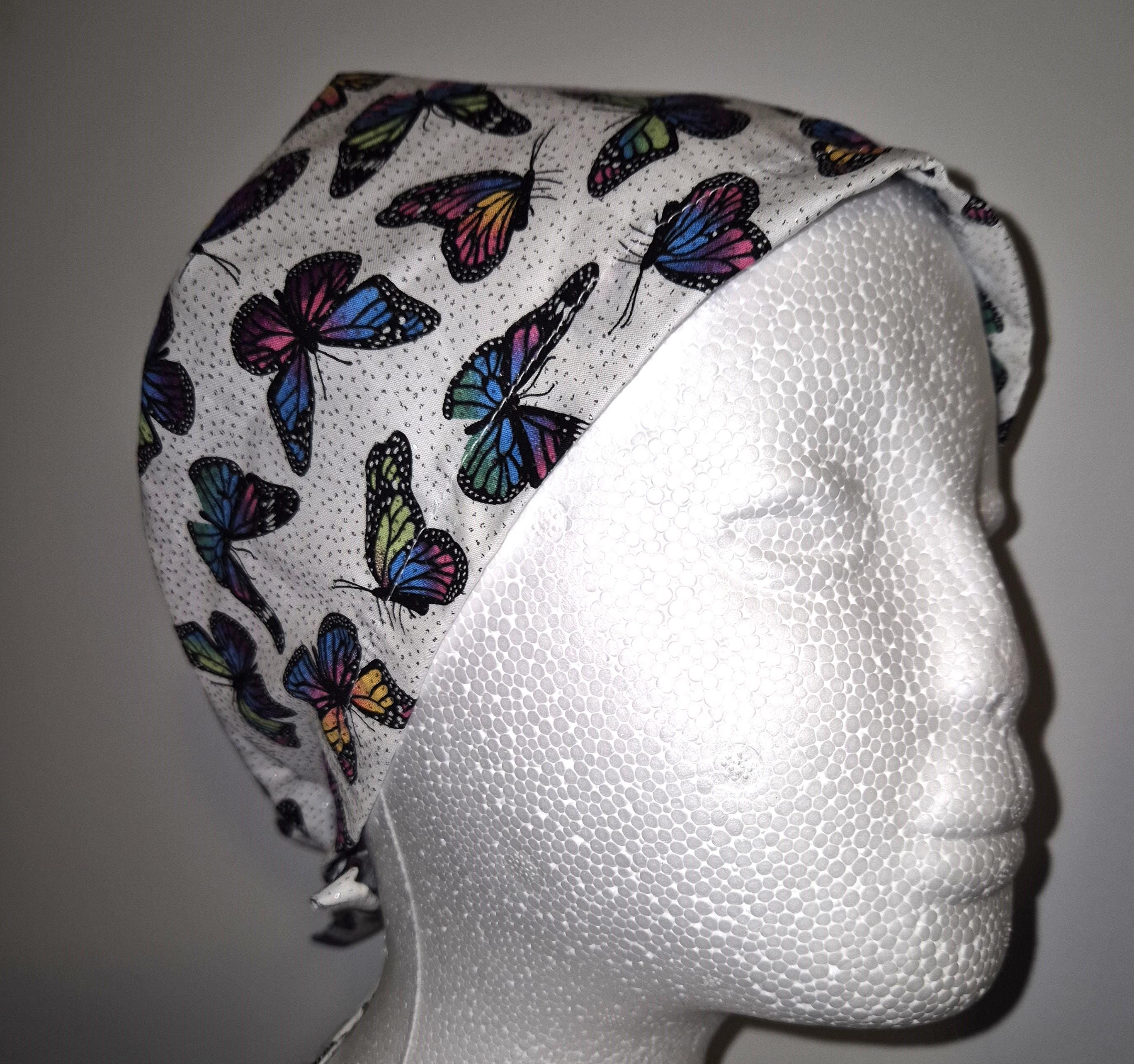 Surgical Theatre Scrub Hats Caps Sparkle Butterfly Surgeon Medical ...