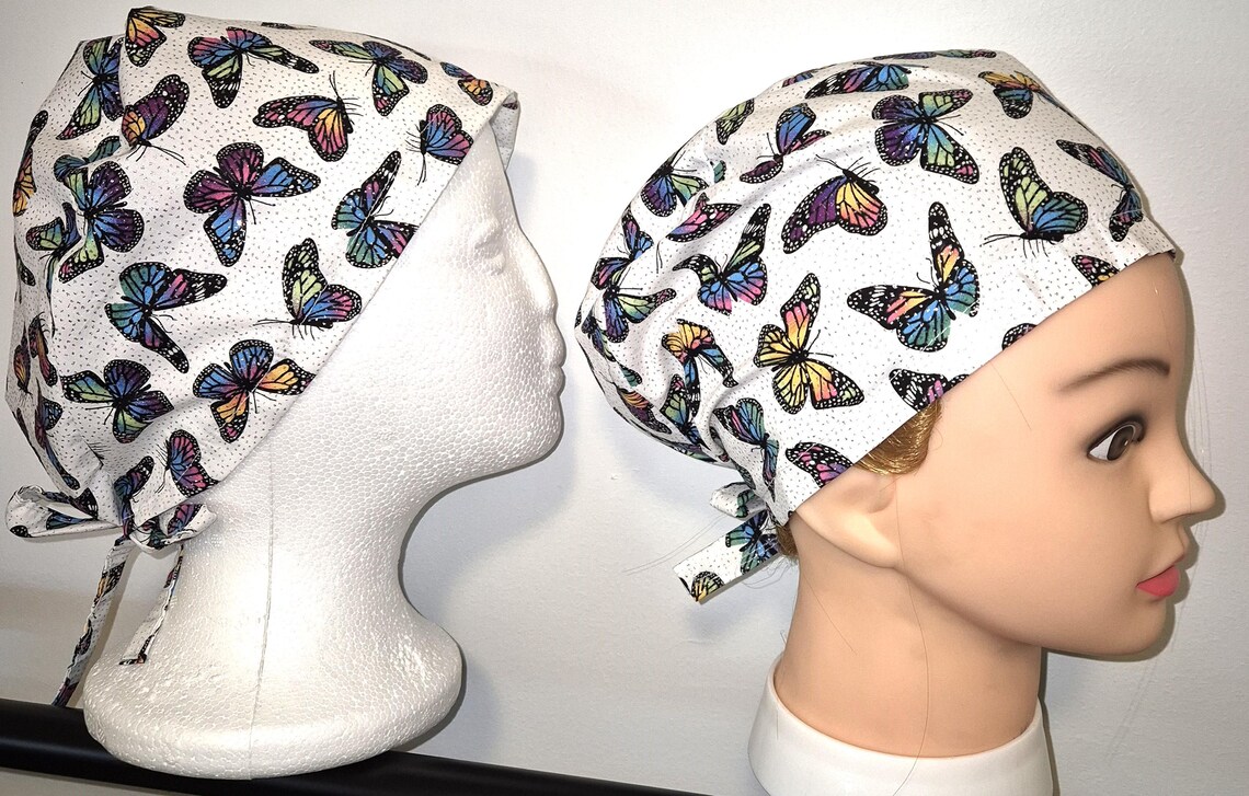 Butterfly Surgical Scrub Hat - Surgeon Medical Doctors Nurses Vets ...