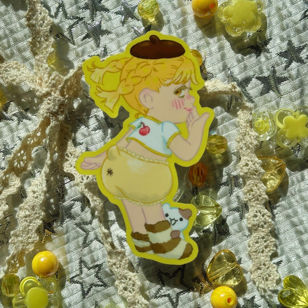 Pastel Kawaii Pigtails Girl Sticker | Cute Chibi Dessert Aesthetic ...