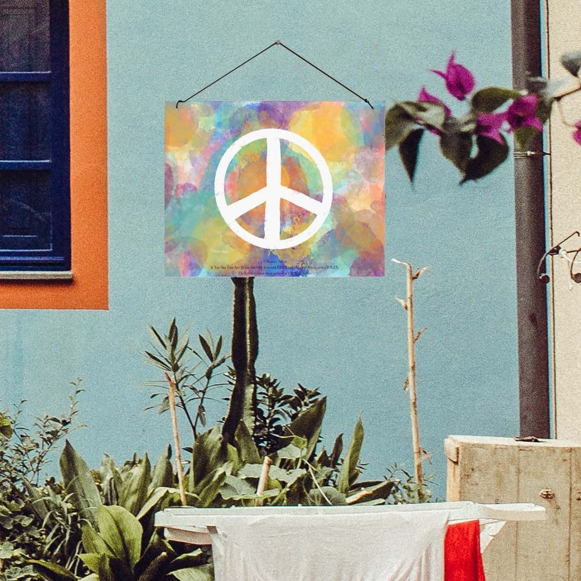 Peace Sign Door Hanger College Dorm Decor Indoor Outdoor - Etsy