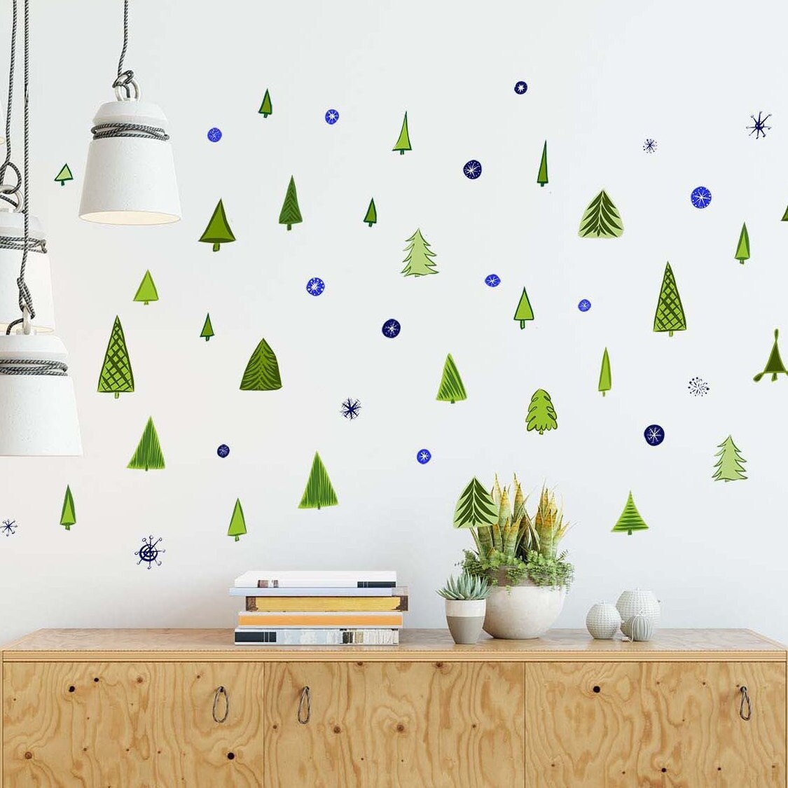 Christmas Wall Decals Xmas Tree Stickers Holiday - Etsy