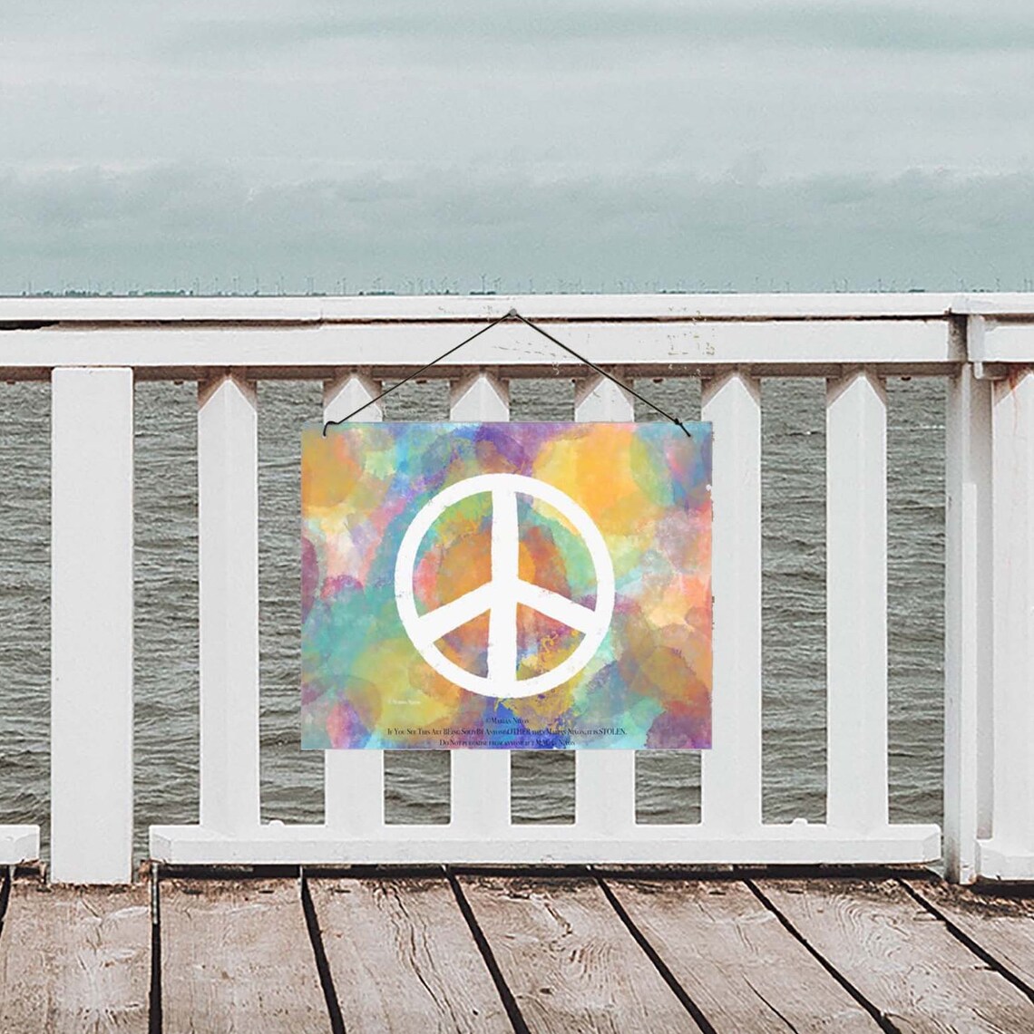 Peace Sign Door Hanger College Dorm Decor Indoor Outdoor | Etsy