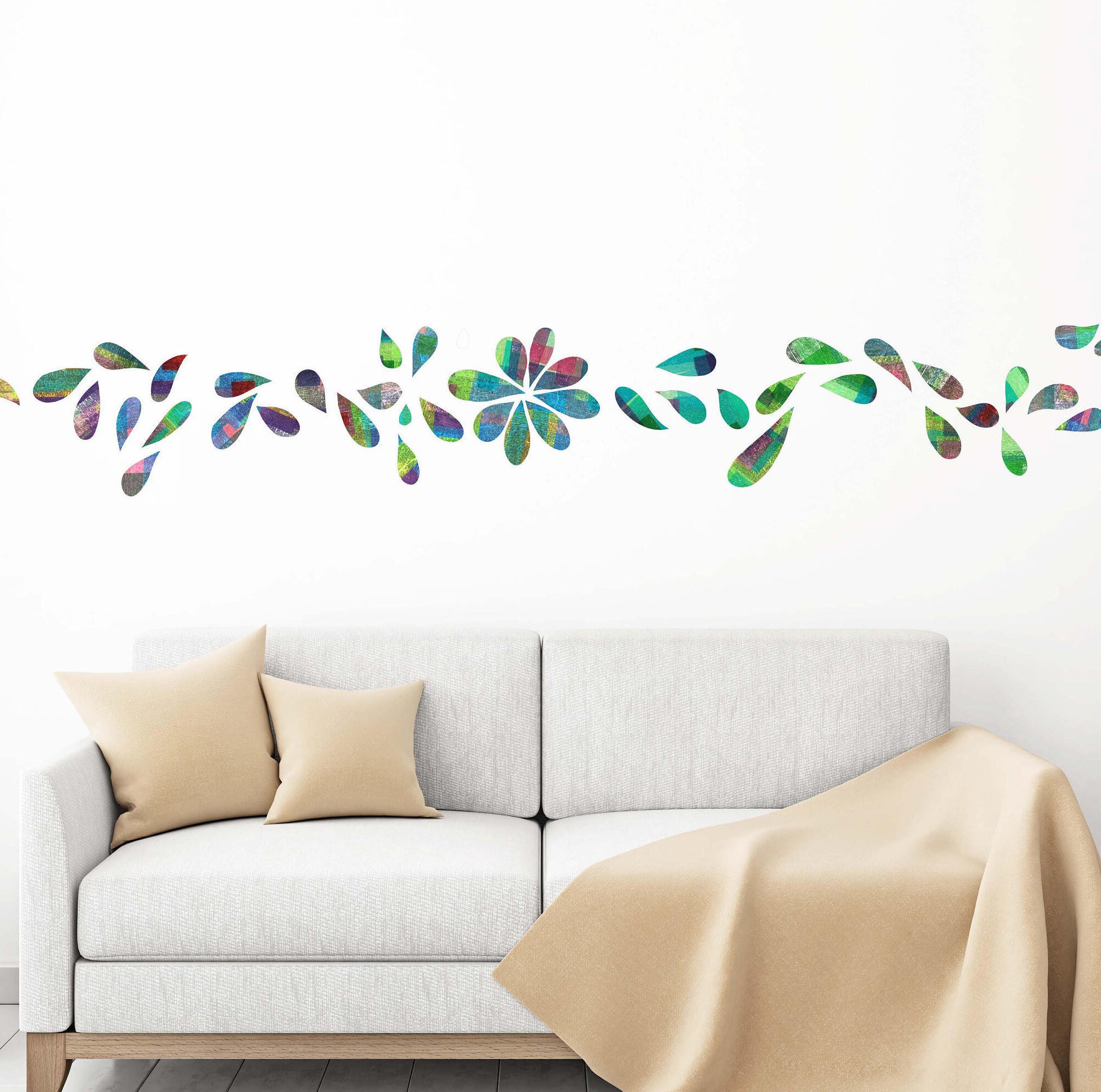 Flower Decals Wall Stickers Dorm Room Decor Housewarming - Etsy