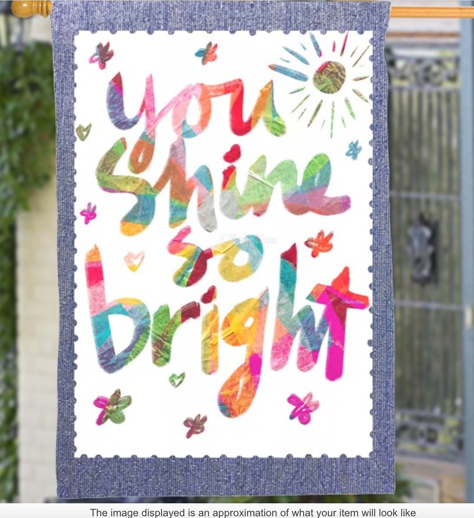 Inspiring House Flag you Shine so Bright Garden - Etsy