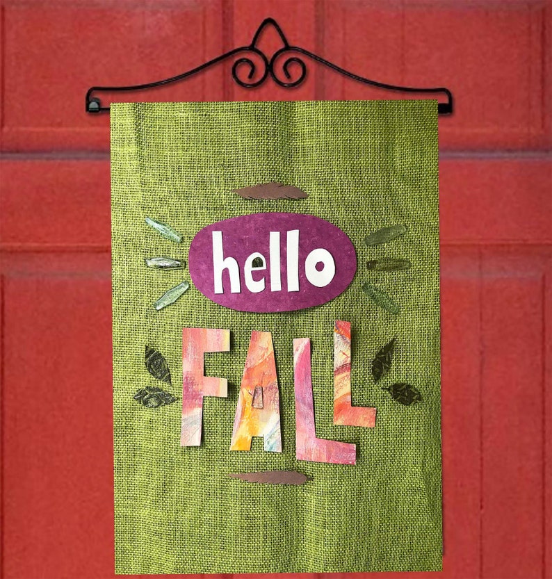 Hello Fall Yard Flag Autumn Garden Art Outdoor Decor House - Etsy