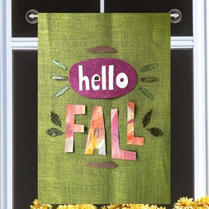 Hello Fall Yard Flag, Autumn Garden Art, Outdoor Decor, House Porch ...